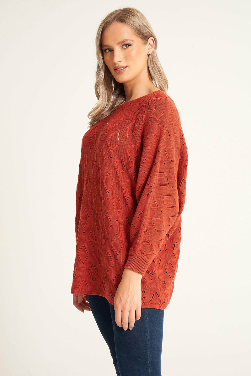 Saloos Geometric Diamond Shapes Jumper